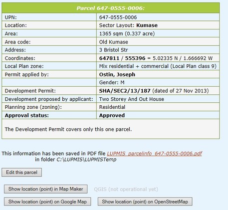 8.5.4.2 Parcel info & map - LUPMISManual
